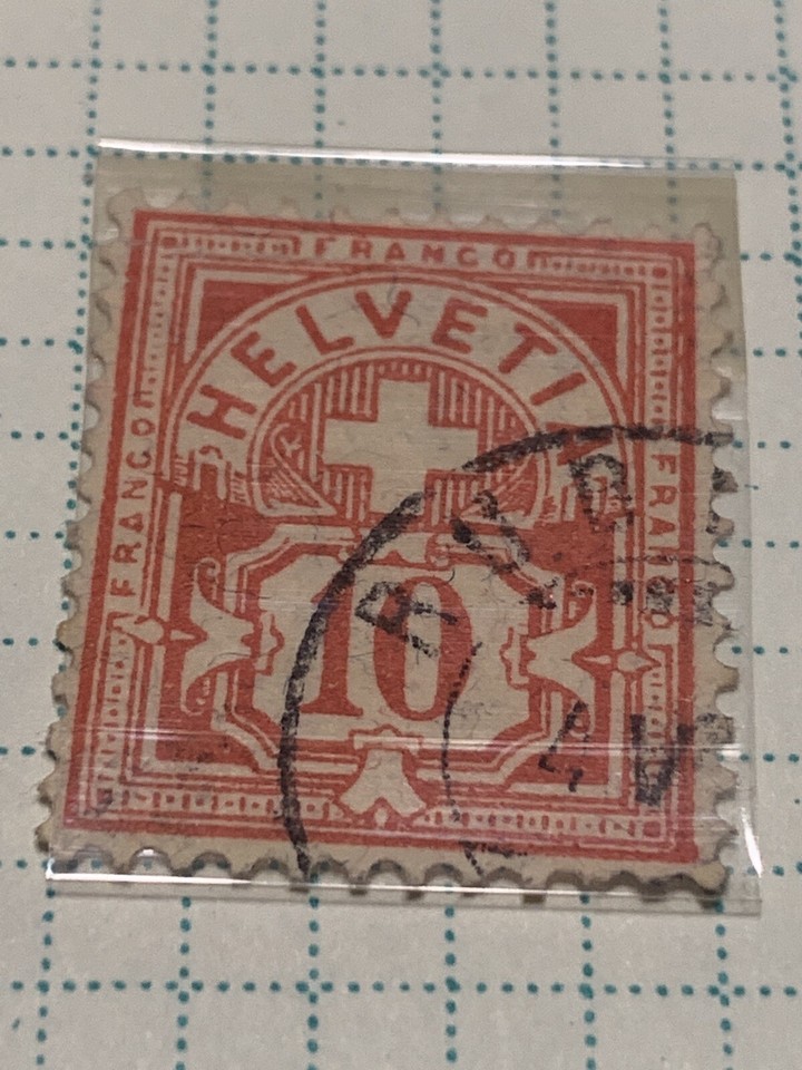 Lot Of 14 Extremely Rare Helvetia Switzerland Franco Stamps | eBay