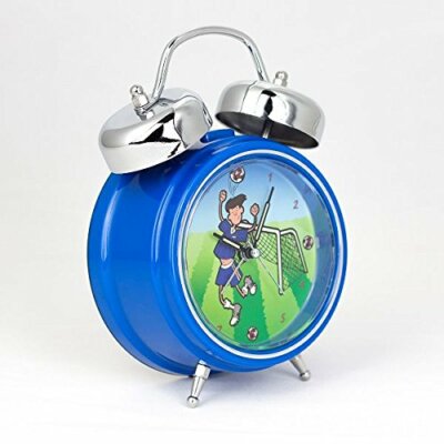 PERSONALISED Kids Alarm Clock - SINGS YOUR CHILD'S NAME! (Blue Football ...