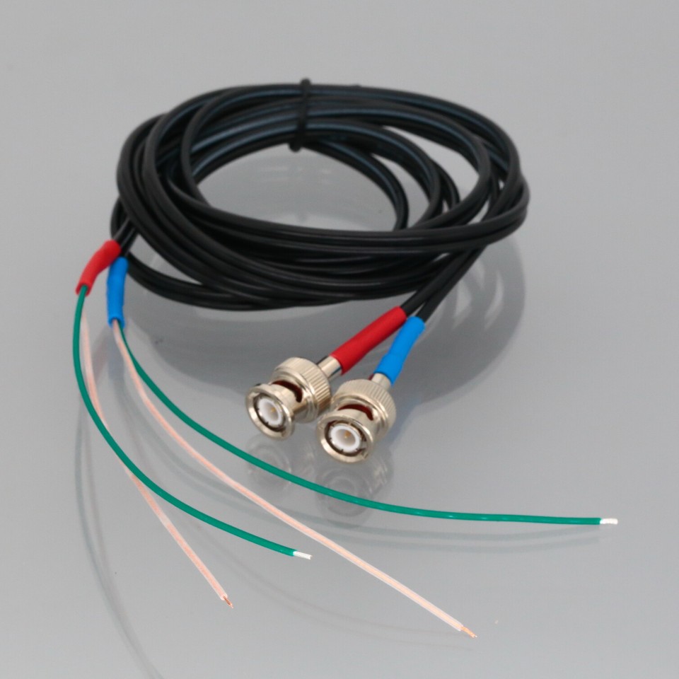 BNC to Flying leads Twin Coax cable fits GE Panametrics flow meters ...