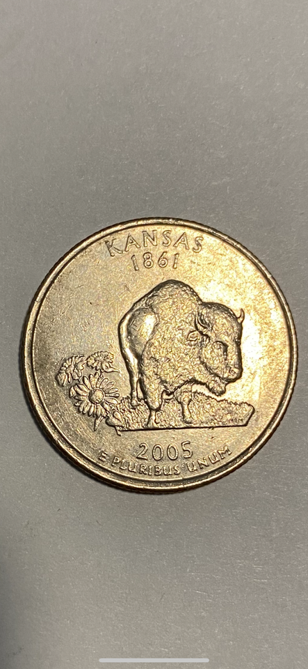 2005 D Mint Buffalo Quarter Error Detached Leg on Buffalo Bad Strike ...