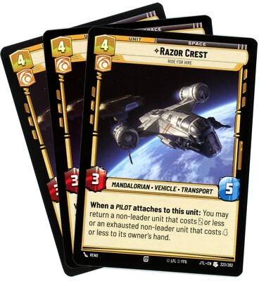 x3 Razor Crest - Ride for Hire - 223 - Jump to Lightspeed - SWU - Star ...