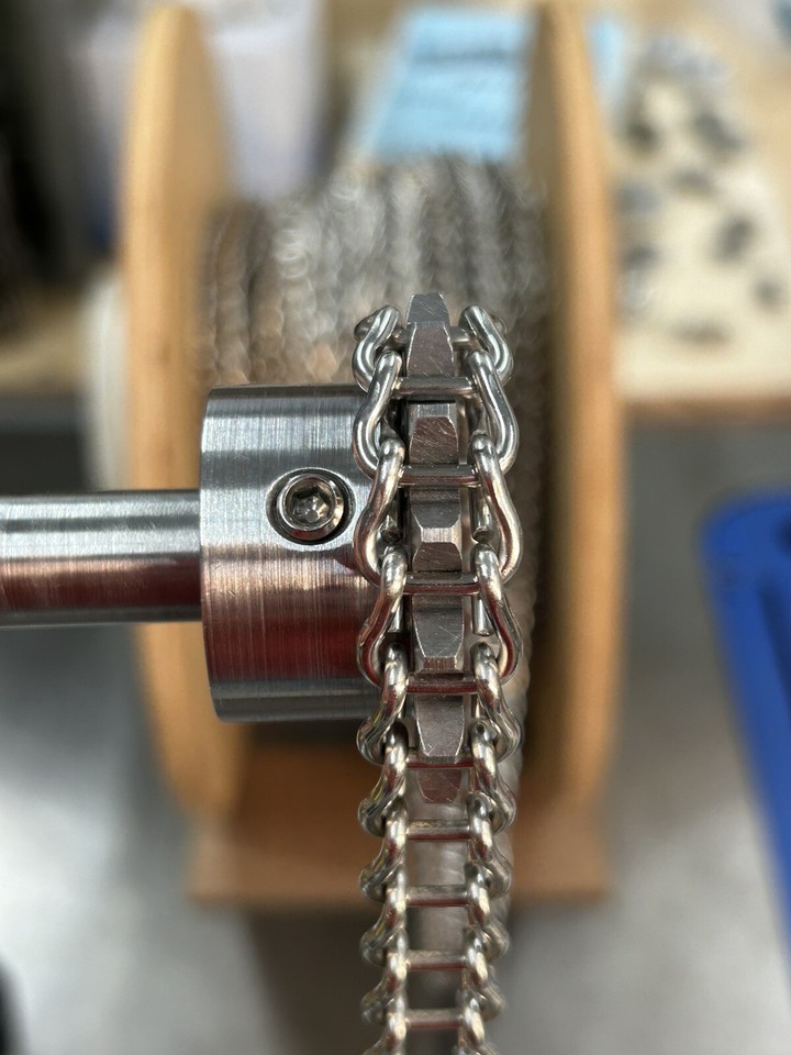 STAINLESS STEEL LADDER CHAIN .353" PITCH #2 1/2 - 34 LINKS PER FOOT BY ...
