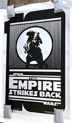 1990 EMPIRE STRIKES BACK 10TH ANNIVERSARY original mylar movie poster ...