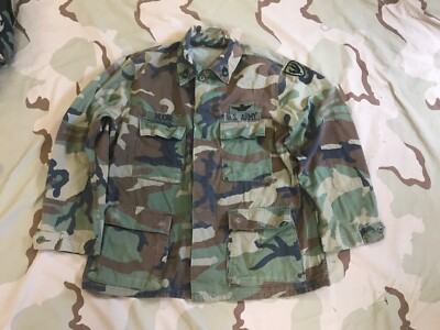 US Army Camo Bdu Shirt Named Master Aviator Badge Aviation TRN patch ...