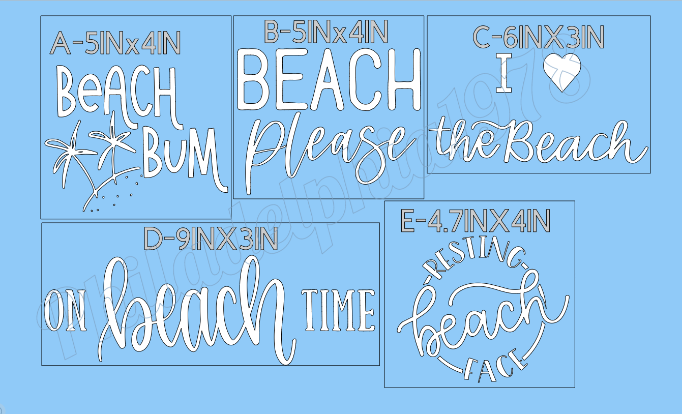 BEACH THEME die cut Vinyl Decals car/bike/laptop #91 | eBay