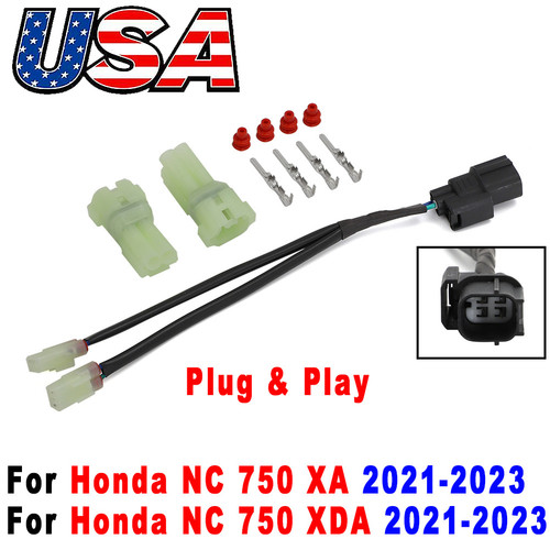 12V Power Y-splitter Cable Auxiliary USB For Honda NC 750 XA/XDA 21-23 ...