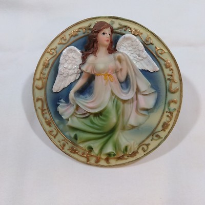 SMALL DECORATIVE 3-D EMBOSSED ANGEL PLATE HANDCRAFTED EAST WEST ...