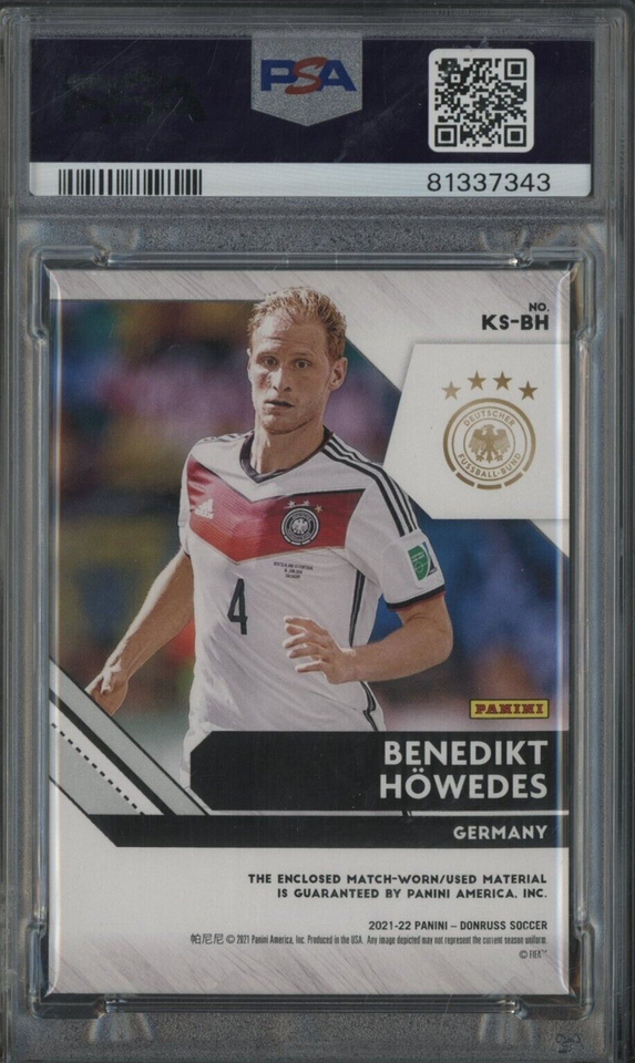 2021-22 Donruss Soccer Kit Series Benedikt Howedes Patch 10/10 PSA 10 GEM MINT | eBay