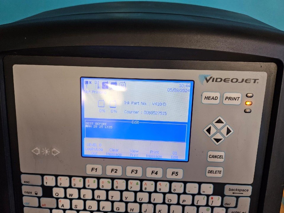 VIDEOJET 1620 392178-491-01 50/60 Hz INDUSTRIAL INKJET PRINTER CODING ...