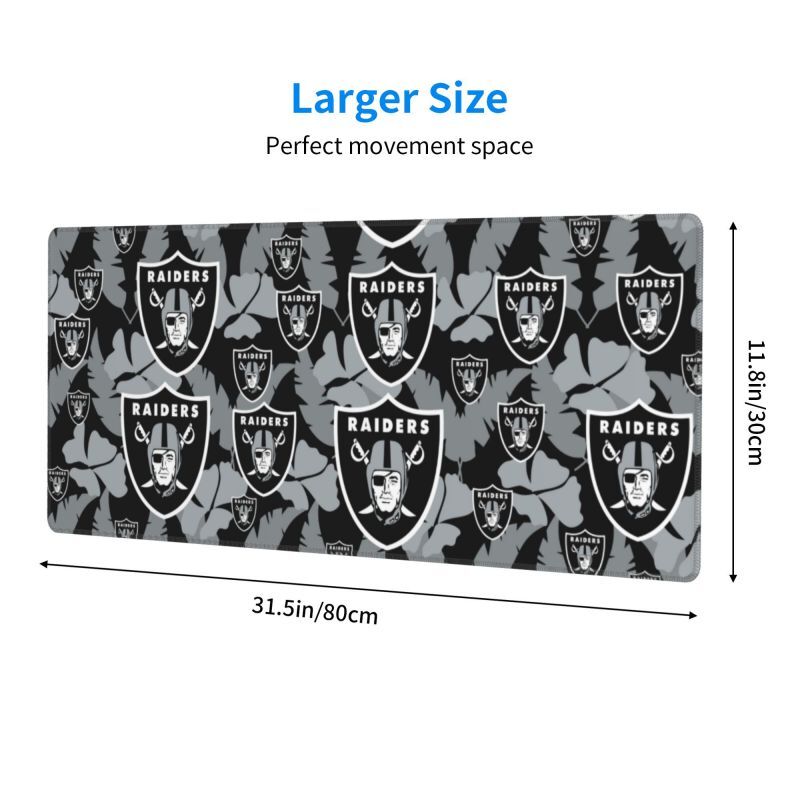 Las Vegas Raiders Oversize Rubber Keyboard Pad Printed Mouse Pad 11 ...