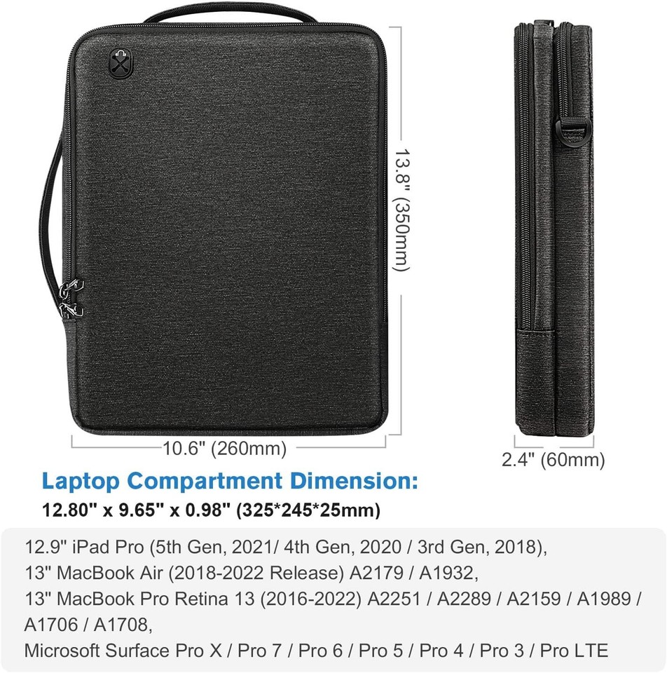 14-inch Laptop Shoulder Bag Padded Computer Tablet Carrying Case for ...