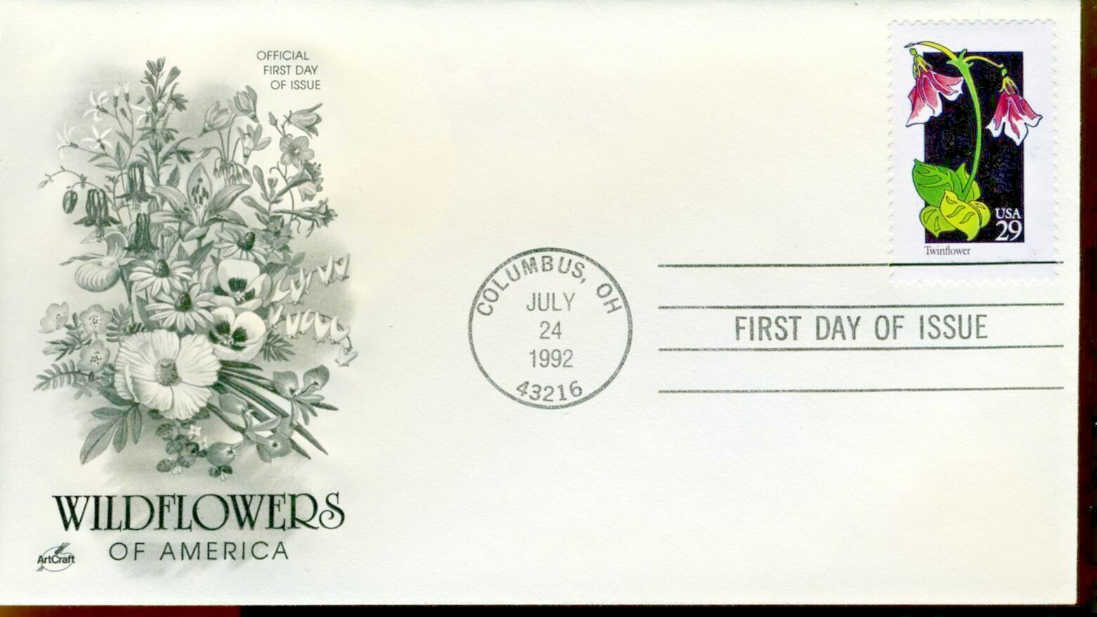 US FDC First Day Cover #2665 Wild Flowers of America ArtCraft Cachet ...