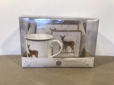 The Leonardo Collection Fine China Mug Coaster & Tray Coffee Cup ...