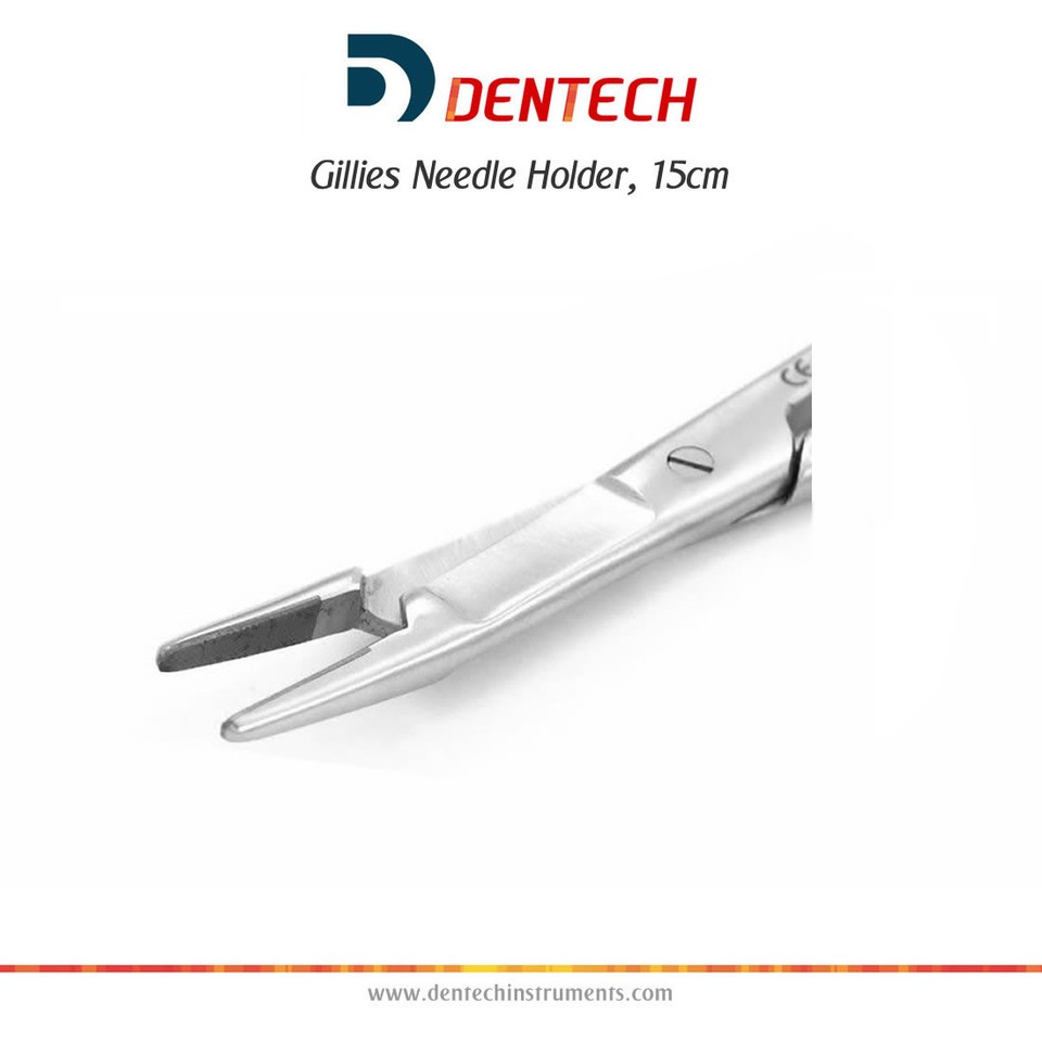 GILLIES NEEDLE HOLDER FORCEPS SCISSORS 15 cm 6inch DENTAL SURGICAL ...