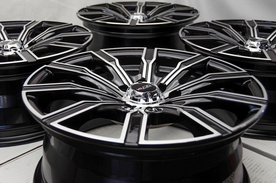 16x7 Black Wheels Rims 4 Lugs Fit Nissan Cube Sentra Versa Scion iQ xB ...