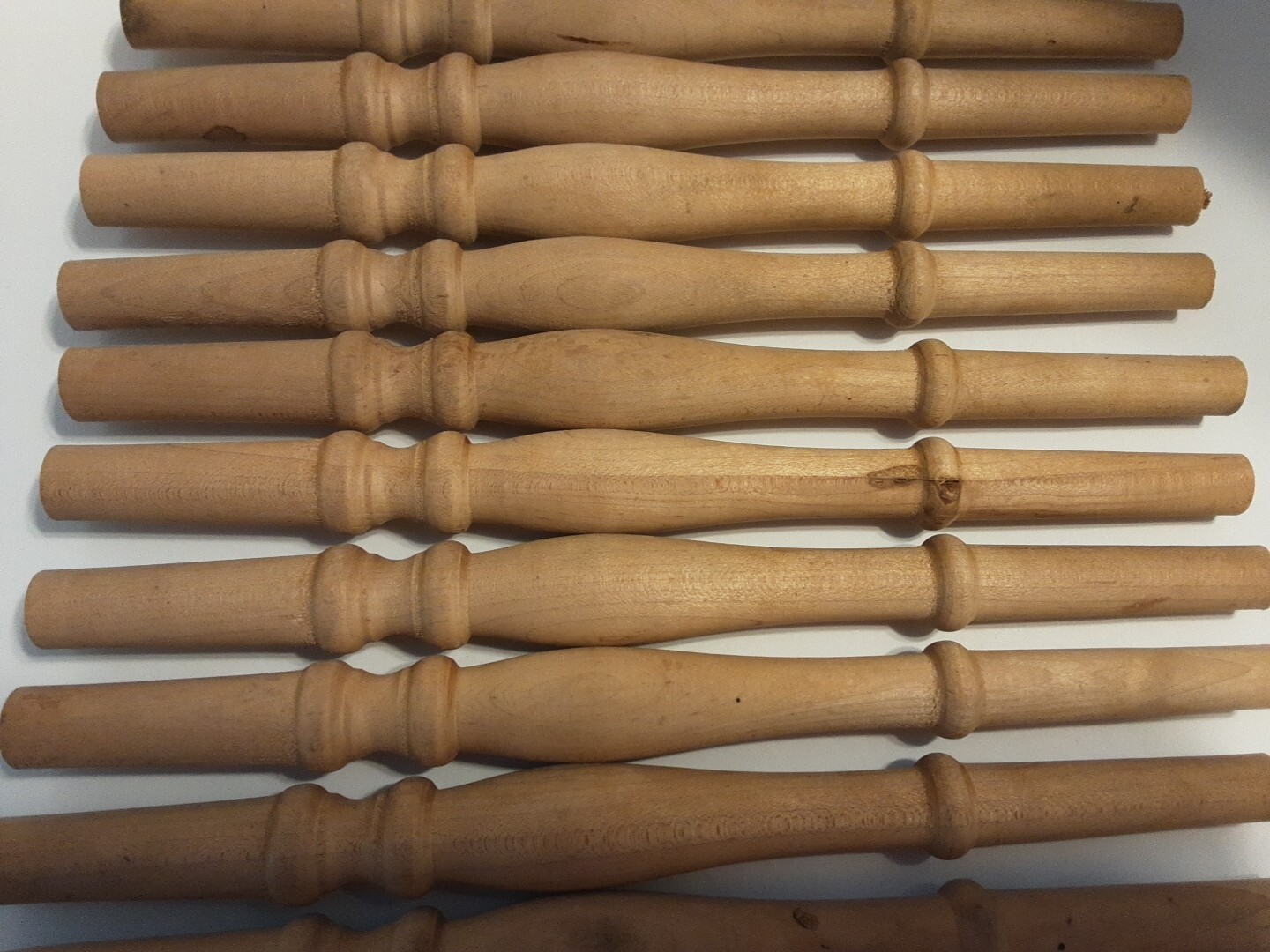 New Wood Wooden Tapered Spindles Unfinished Craft Crafts Crafting 11" Lot of 14 | eBay