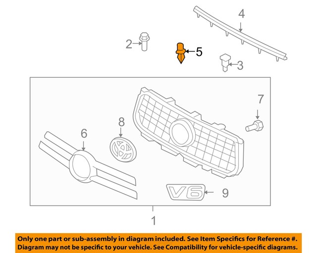 OEM Toyota Grille Assembly Cushion 5338468010 for sale online | eBay