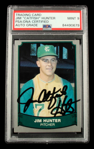 Jim "Catfish" Hunter Signed 1989 Pacific Legends II #193 - Autograph ...