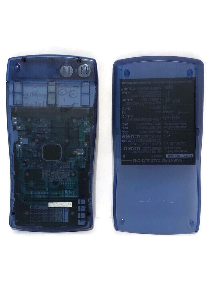 SHARP EL-531W ADVANCED DAL SCIENTIFIC CALCULATOR TRANSPARENT BLUE WITH ...