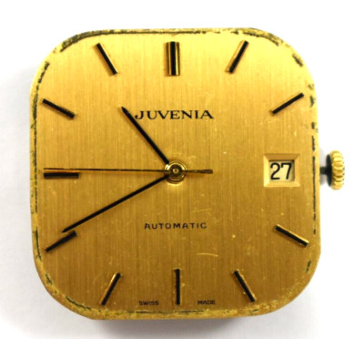 Vintage Juvenia Automatic Date 17H 1015 Wrist Watch Movement lot.t | eBay