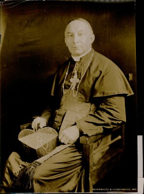 GA55 Original Underwood Photo CARDINAL GEORGE MUNDELEIN Chicago Diocese ...