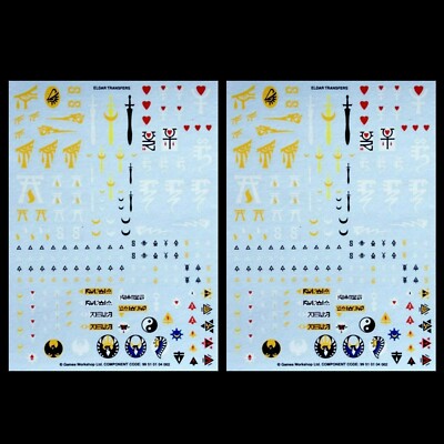Eldar Transfers x2 Aeldari Craftworlds Warhammer 40k Decals | eBay