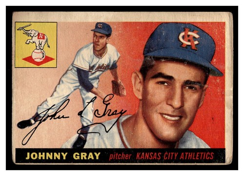 1955 Topps Johnny Gray 101 Kansas City Athletics | eBay