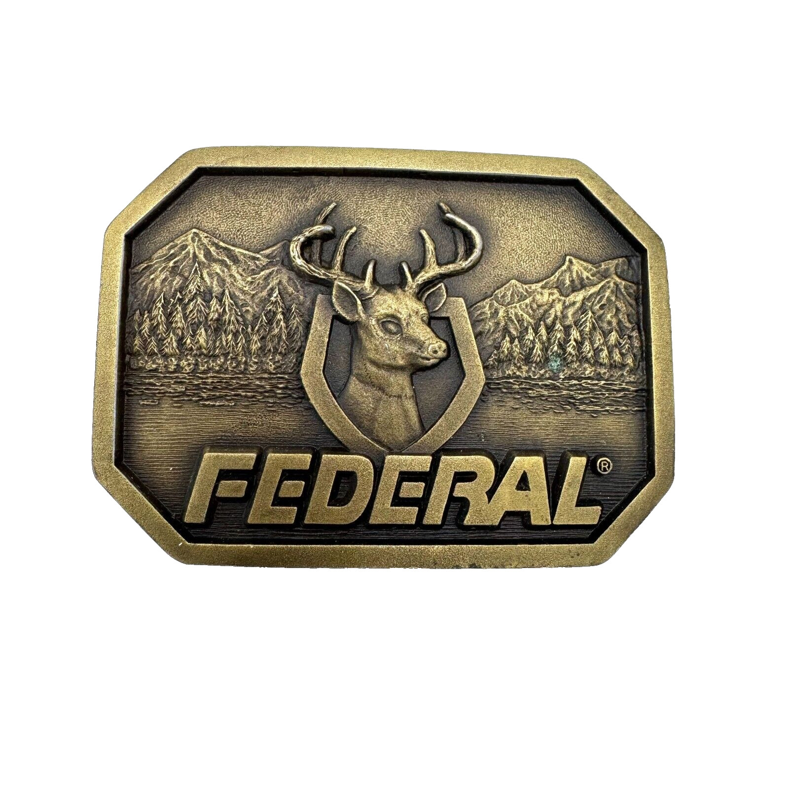 Vintage Federal Ammunition Buck Deer 3D Belt Buckle I… - Gem