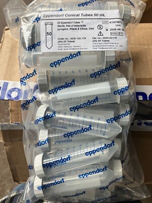 (25) Eppendorf Plastic 50mL Graduated Conical Centrifuge Tubes 0030122178 | eBay