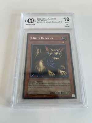 Yugioh Milus Radiant MRD Metal Raiders Rare BCCG Graded Mint 10 | eBay