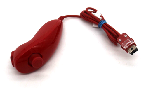 Nintendo Wii Nunchuck Controller Red OEM Official RVL-004 TESTED ...