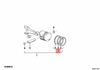 BMW Kolben Schmidt Piston Ring Rings Repair Kit Set K75 K100 C RT S RS ...