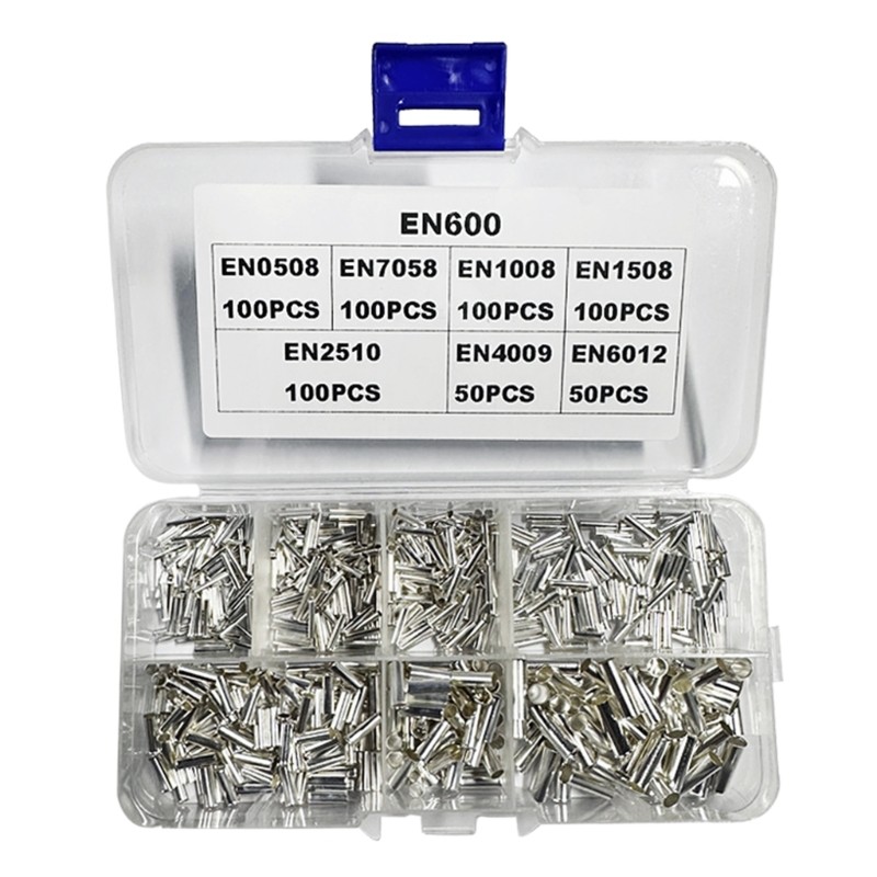 Crimp Pin Terminals 600pcs Uninsulated Wire End Ferrules for Wire ...