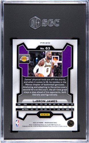 2023-24 Panini Prizm - LeBron James #63 Orange Ice Prizm for sale ...