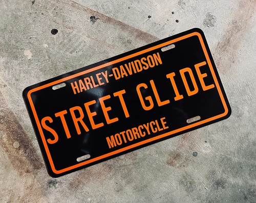 Harley Davidson Street Glide Vintage Style License Plate Touring Outlaw ...