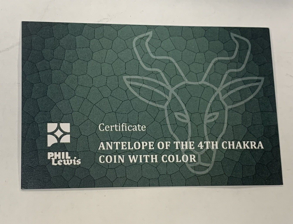 2022 2 oz .9999 Silver $5 Antelope of the 4th Chakra Coin ~ Colorized ...
