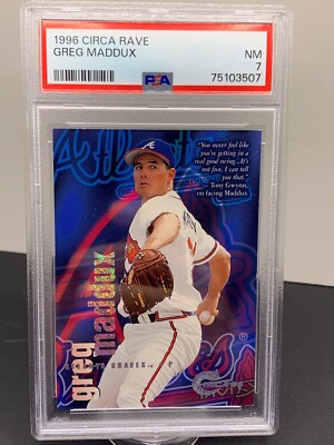 1996 SKYBOX CIRCA RAVE GREG MADDUX #82/150 PSA 7 RARE!! | eBay