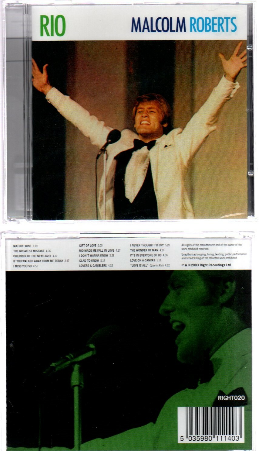 Malcolm Roberts - Rio (2008) for sale online | eBay