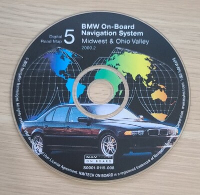 BMW GPS MAP NAVIGATION DVD DISC CD S0001-0115-008 DISC # 5 MIDWEST ...