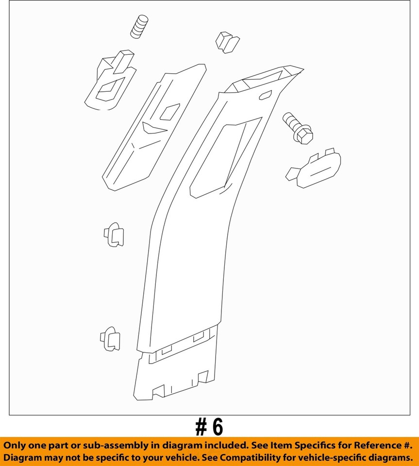 GM OEM 13-16 Malibu Limited Interior Trim-Upr Ctr Plr Trim 22982648 | eBay