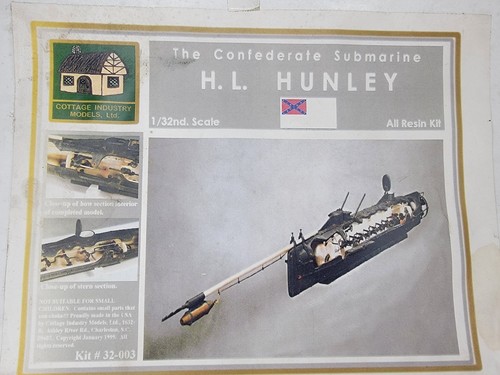Cottage Industry H.L. Hunley Confederate Submarine 1/32 Resin Model Kit ...