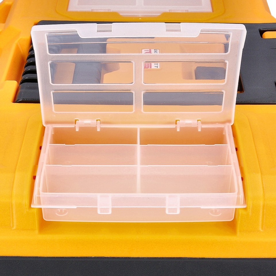 Stackable Tool Storage Box 19" on Wheels with Tote Tray and ...