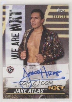 2021 WWE/NXT TOPPS "JAKE ATLAS" AUTOGRAPH WRESTLING INSERT CARD - V/G ...