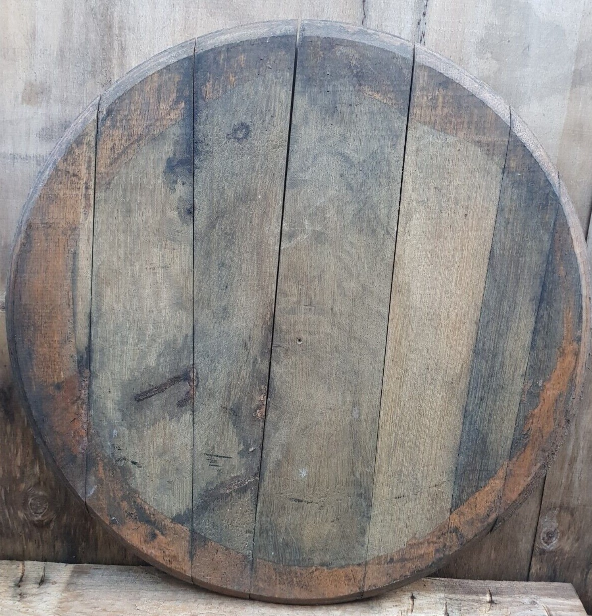 Reclaimed Whisky Cask End, 21" Whiskey barrel lids, oak barrel tops ...