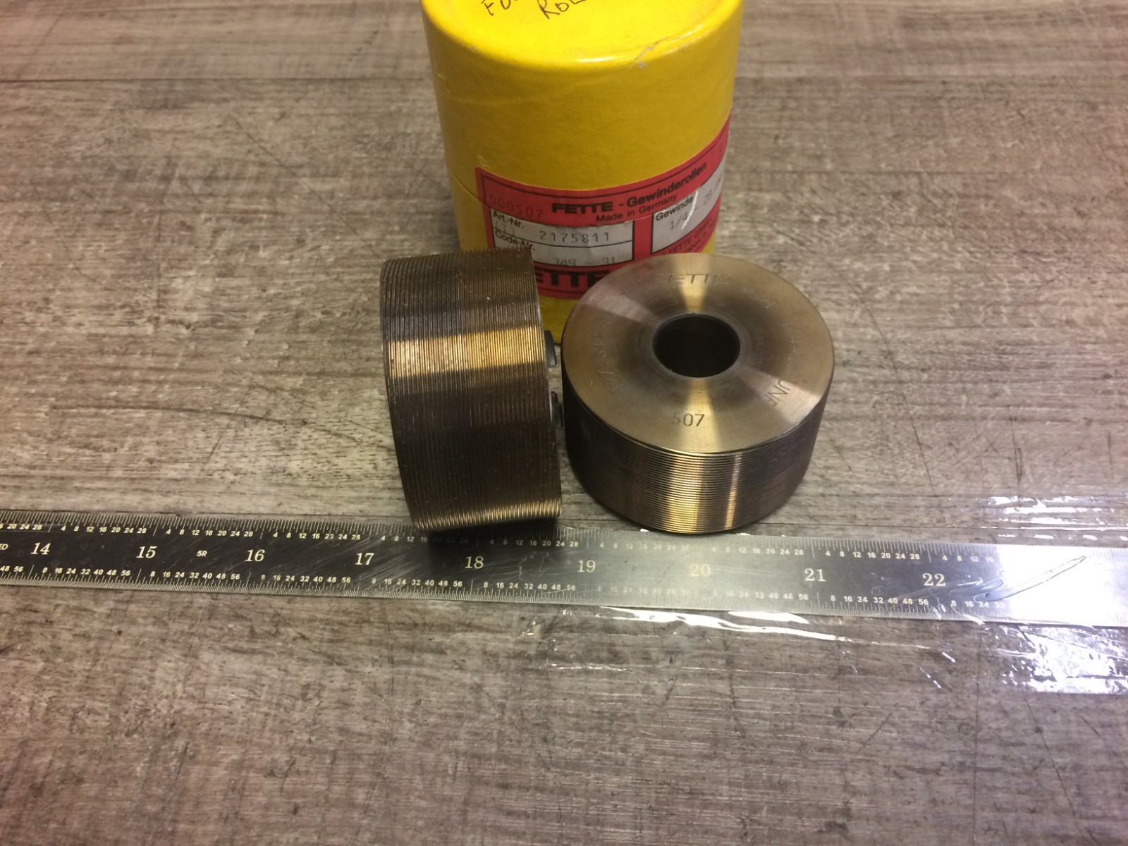 NICE SET OF FETTE THREAD ROLLING DIES 1/4-28 | eBay