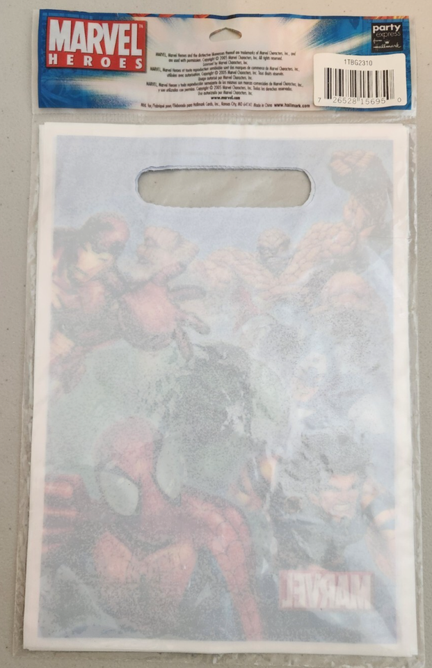 NEW MARVEL HEROES LOOT BAGS PARTY SUPPLIES NOS 2005 726528156967| eBay