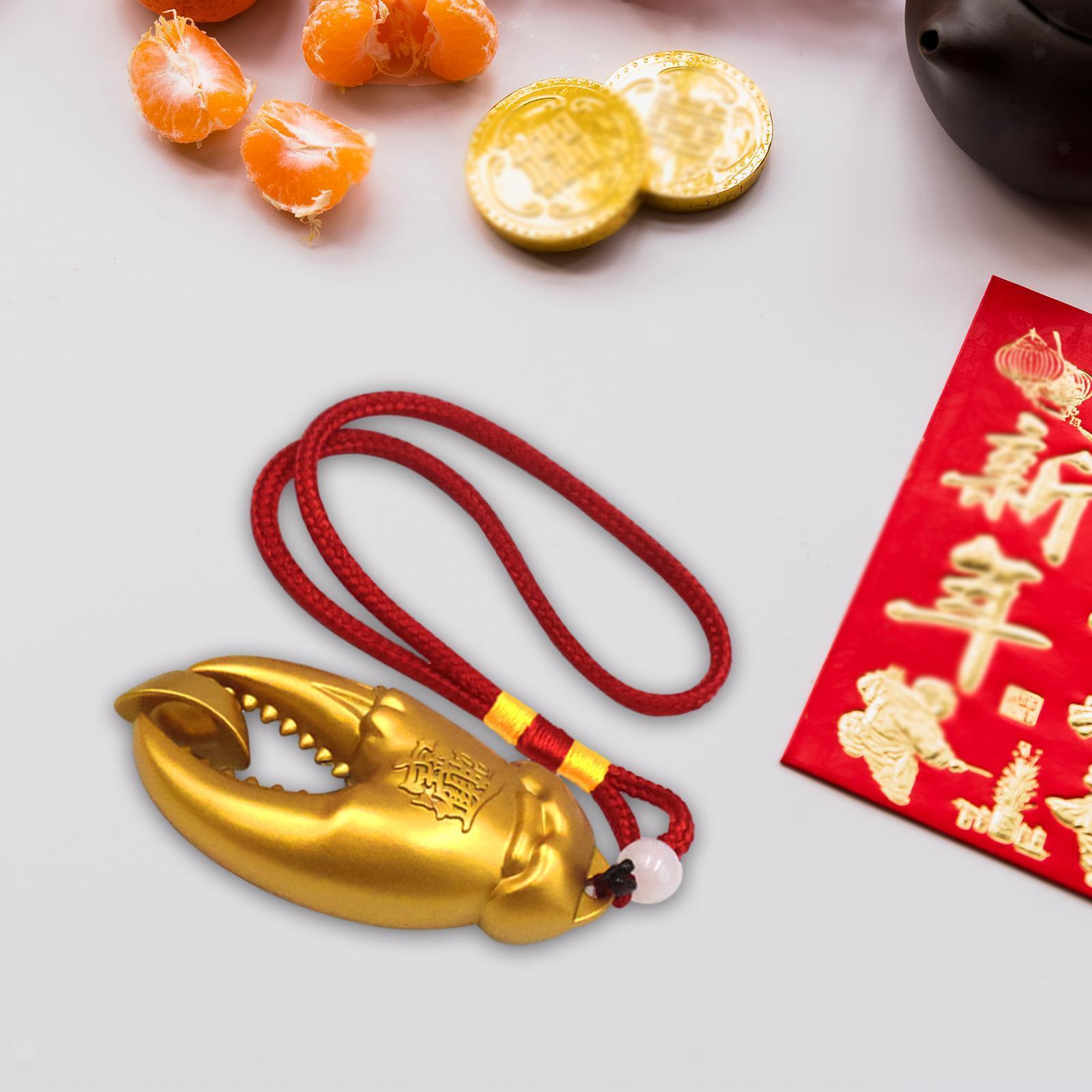 Moveable Crab Claw Pendant Crab Claws in Hand Gold Ingot Rotating ...
