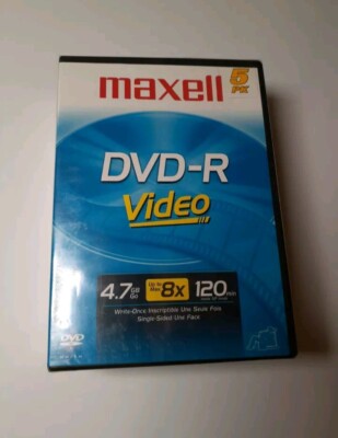 MAXWELL DVD-R 10pk 4.7 GB 120 Min 1x 2.4x Write Once NEW | eBay