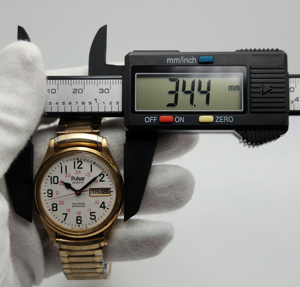 Pulsar Railroad Approved Vintage Gold Tone Quartz Watch - FOR PARTS ...