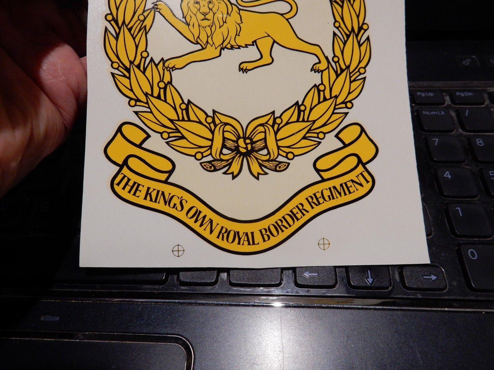 TRANSFER decal - KOSB BORDER REGT VINTAGE ARMY SUIT FILM STAGE PROP ETC ...